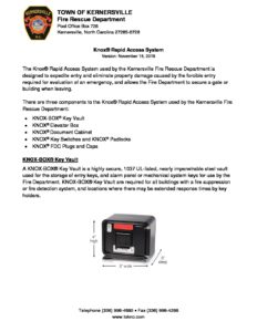 Knox Rapid Entry System – Town of Kernersville